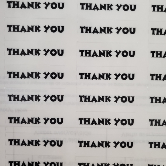Office | Thank You Stickers Clear Lablescrystal Cle | Poshmark